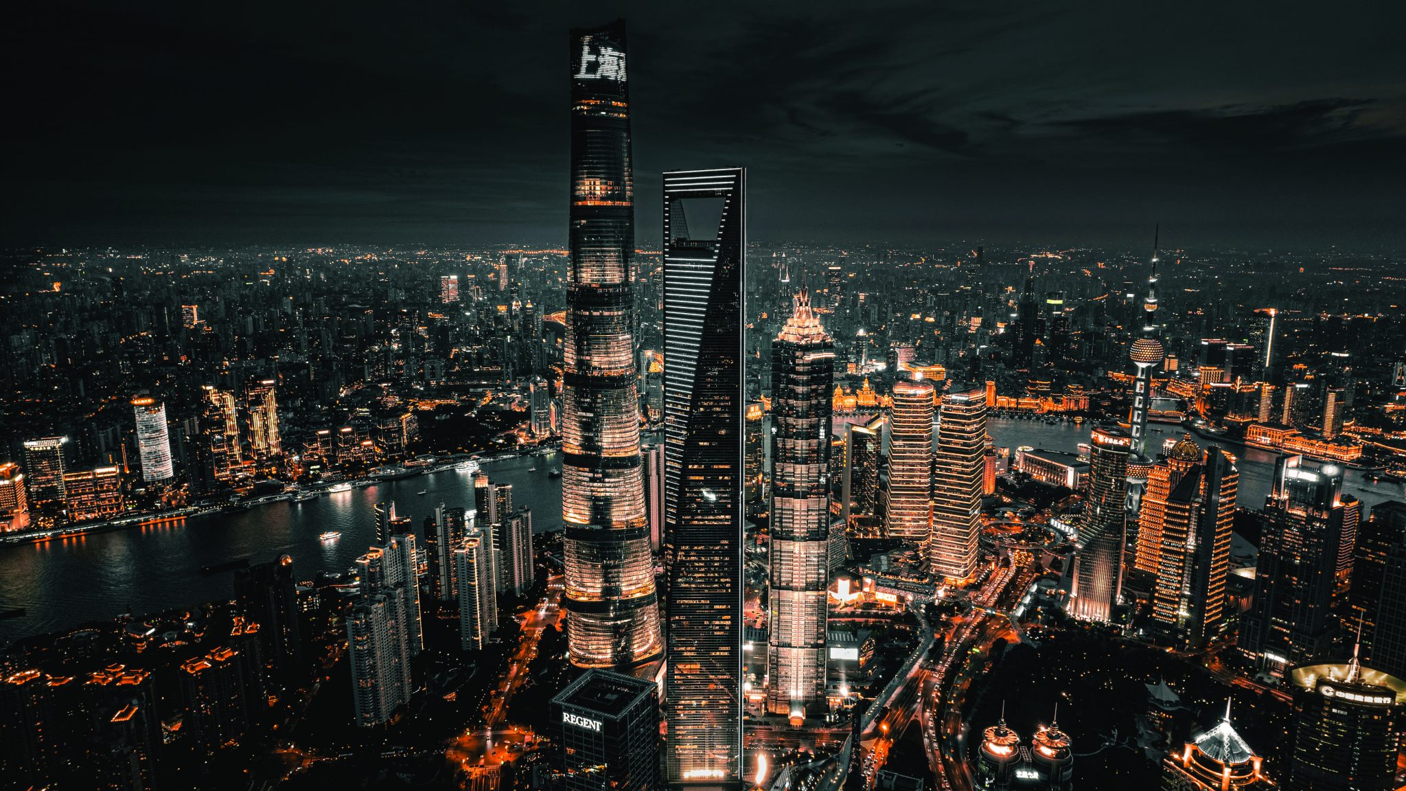 Shanghai at Night – 3840×2160 | Samsung The Frame TV Art